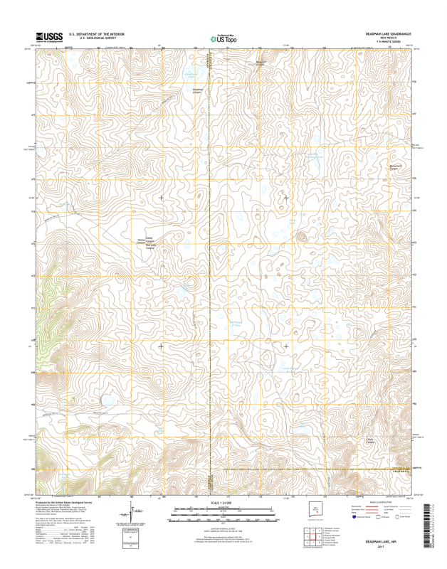 Deadman Lake New Mexico - 24k Topo Map