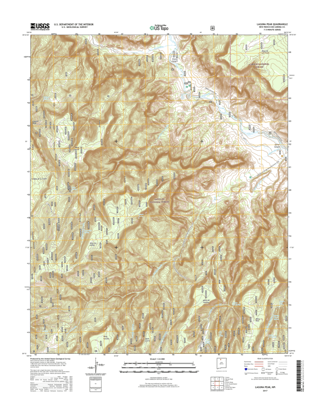 Laguna Peak New Mexico - 24k Topo Map