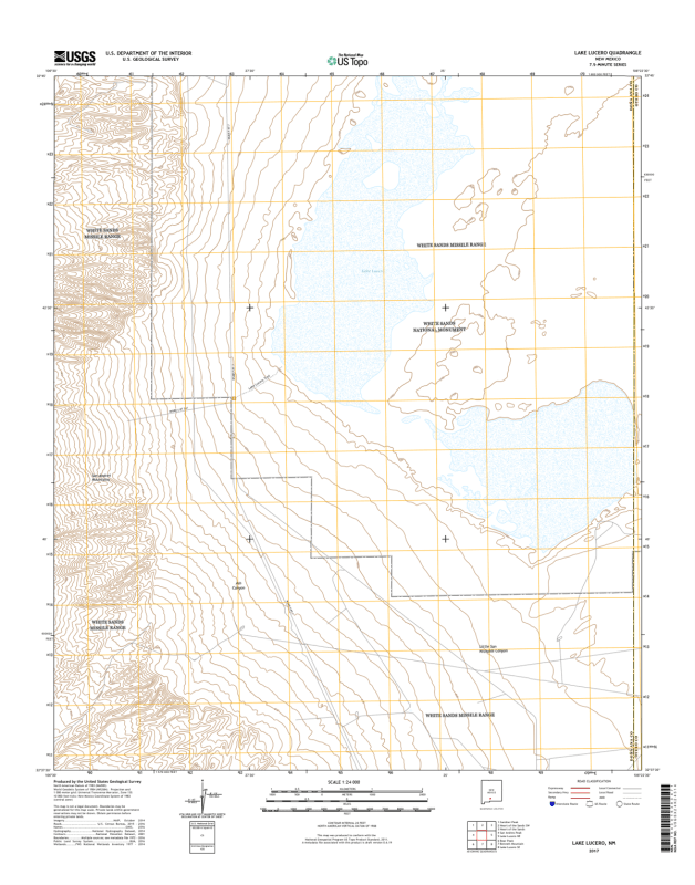 Lake Lucero New Mexico - 24k Topo Map