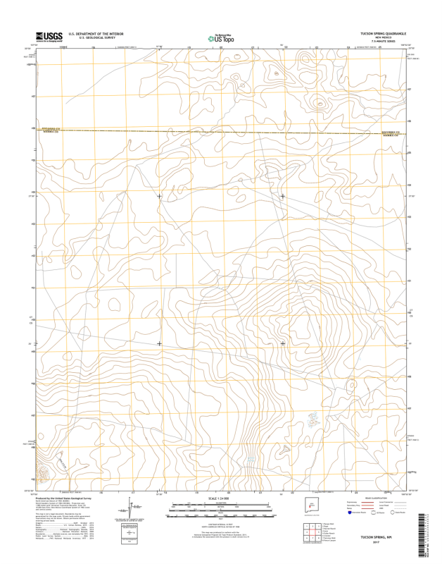 Tucson Spring New Mexico - 24k Topo Map