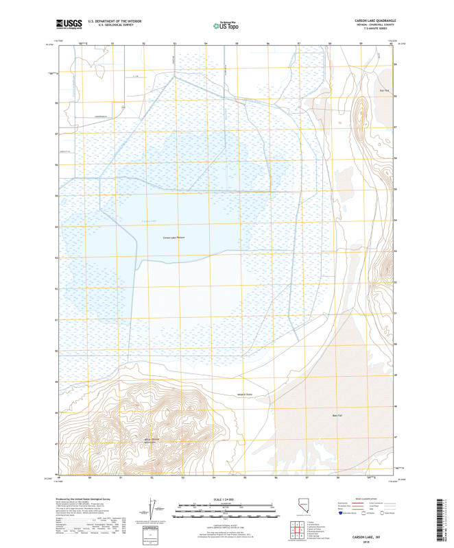 Carson Lake Nevada - 24k Topo Map