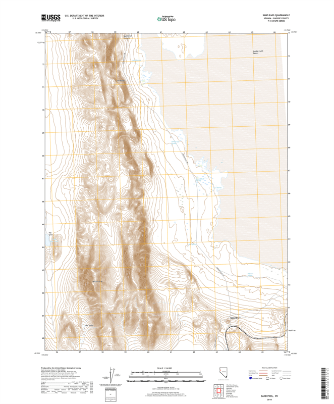 Sand Pass Nevada - 24k Topo Map