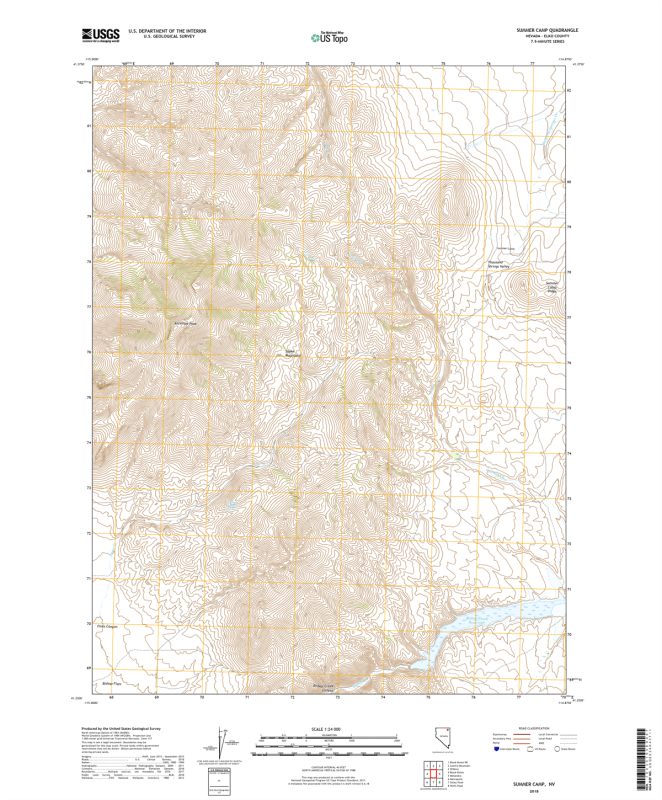 Summer Camp Nevada - 24k Topo Map