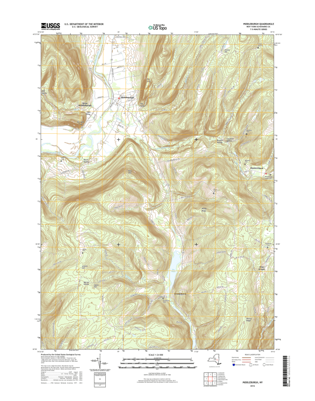 Middleburgh New York - 24k Topo Map