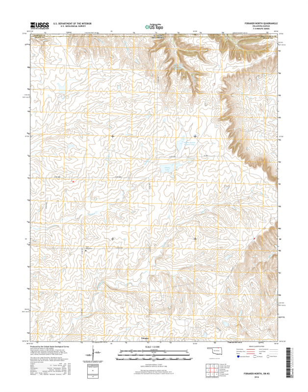 Foraker North Oklahoma - Kansas - 24k Topo Map