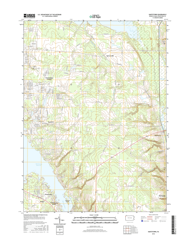 Hartstown Pennsylvania - 24k Topo Map