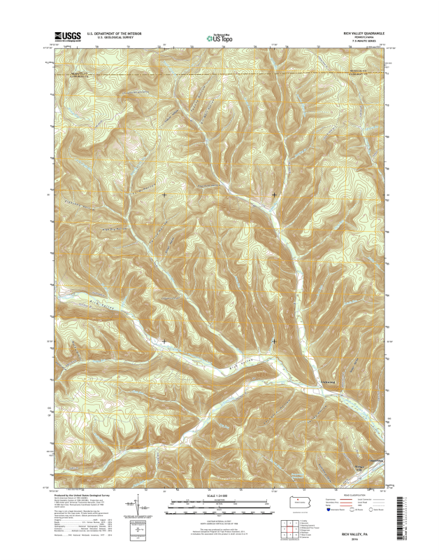Rich Valley Pennsylvania - 24k Topo Map