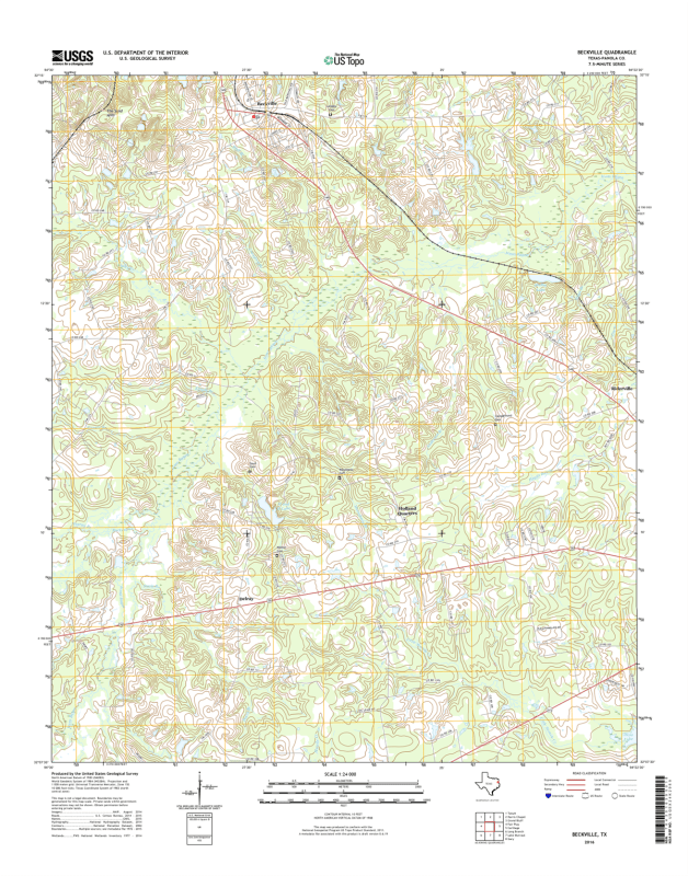 Beckville Texas - 24k Topo Map