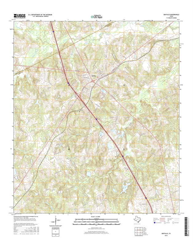 Buffalo Texas - 24k Topo Map