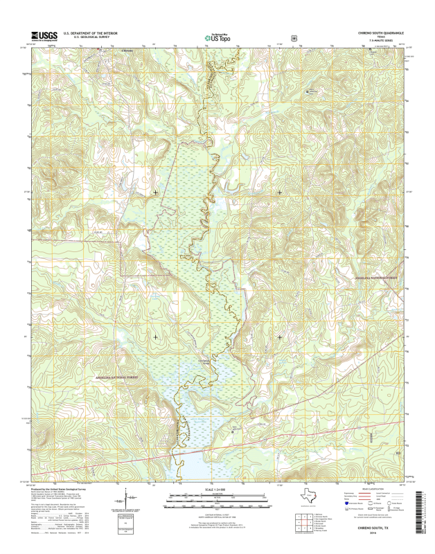 Chireno South Texas - 24k Topo Map