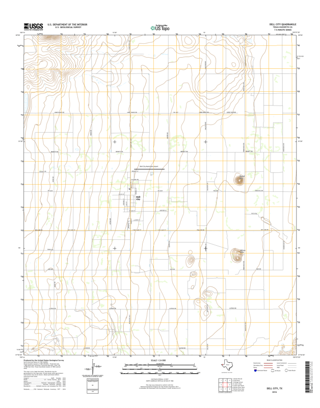 Dell City Texas - 24k Topo Map