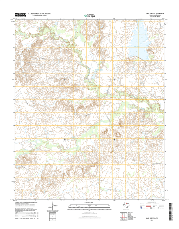Lake Electra Texas - 24k Topo Map