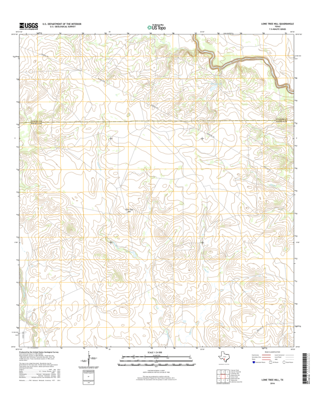 Lone Tree Hill Texas - 24k Topo Map