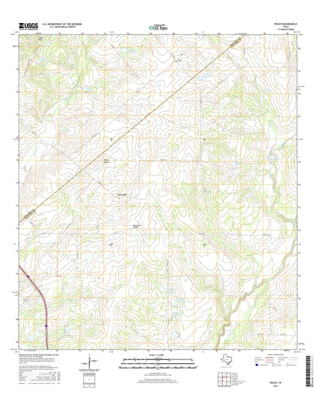 Peggy Texas - 24k Topo Map