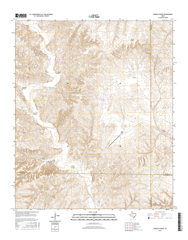 Pursley House Texas - 24k Topo Map