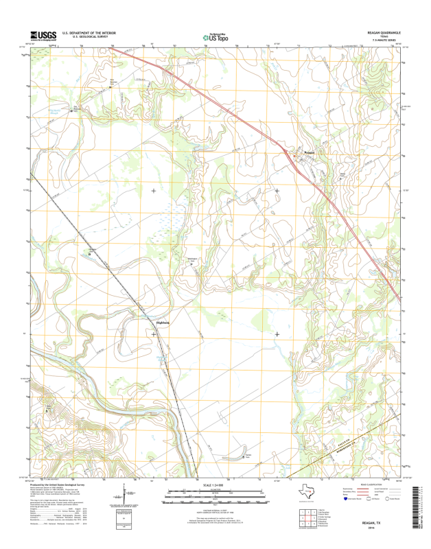 Reagan Texas - 24k Topo Map