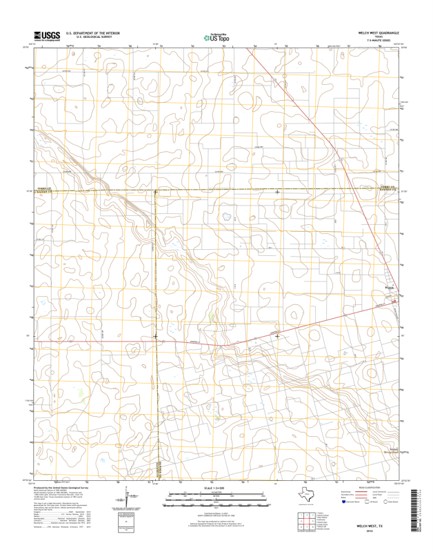 Welch West Texas - 24k Topo Map