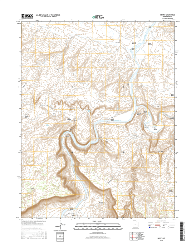 Dewey Utah - 24k Topo Map