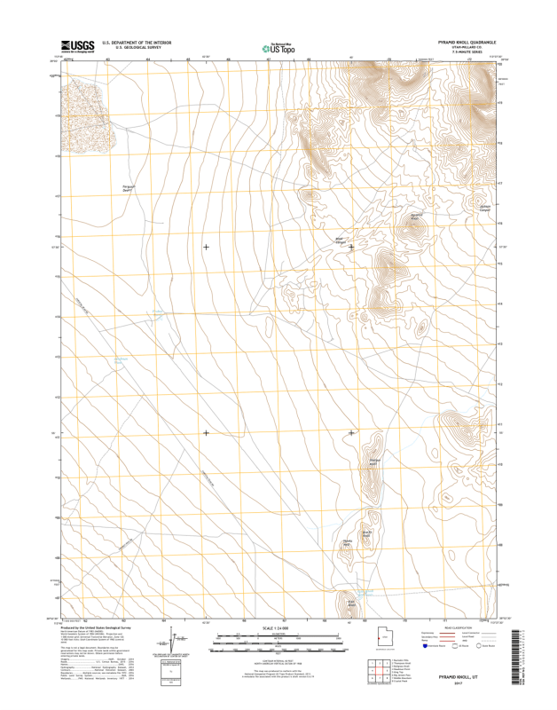 Pyramid Knoll Utah - 24k Topo Map