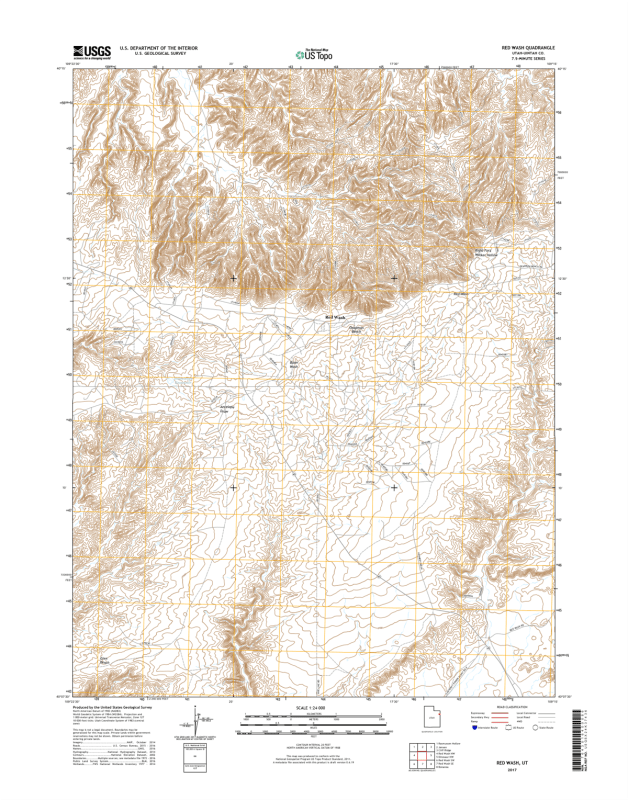 Red Wash Utah - 24k Topo Map