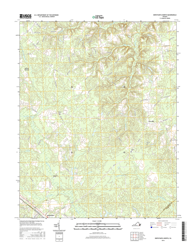 Disputanta North Virginia - 24k Topo Map