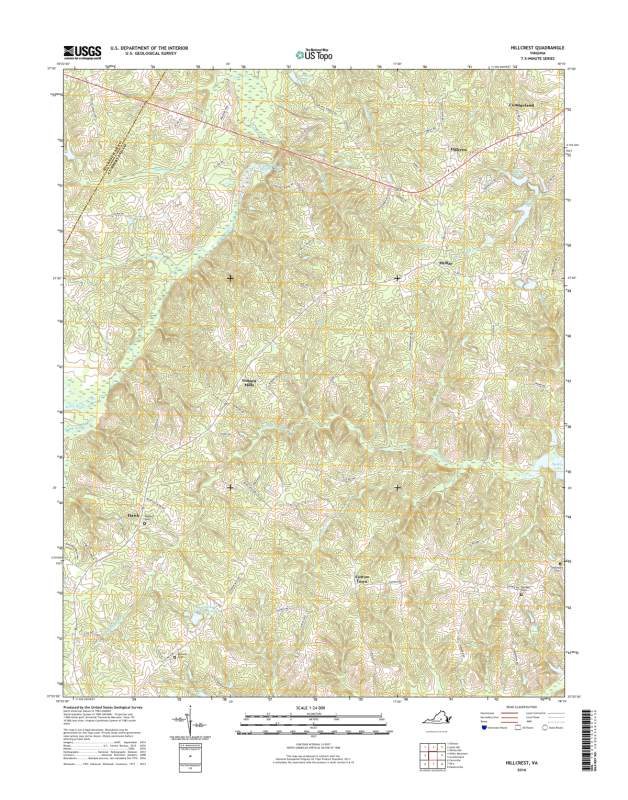 Hillcrest Virginia - 24k Topo Map