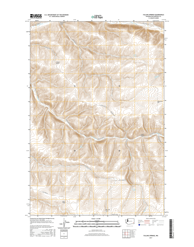 Falling Springs Washington - 24k Topo Map