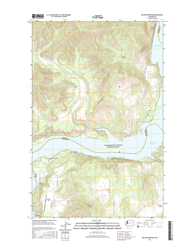 Miller Mountain Washington - 24k Topo Map
