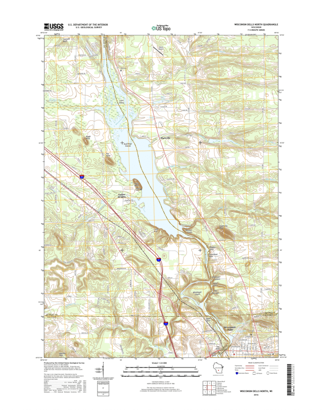 Wisconsin Dells North Winconsin - 24k Topo Map