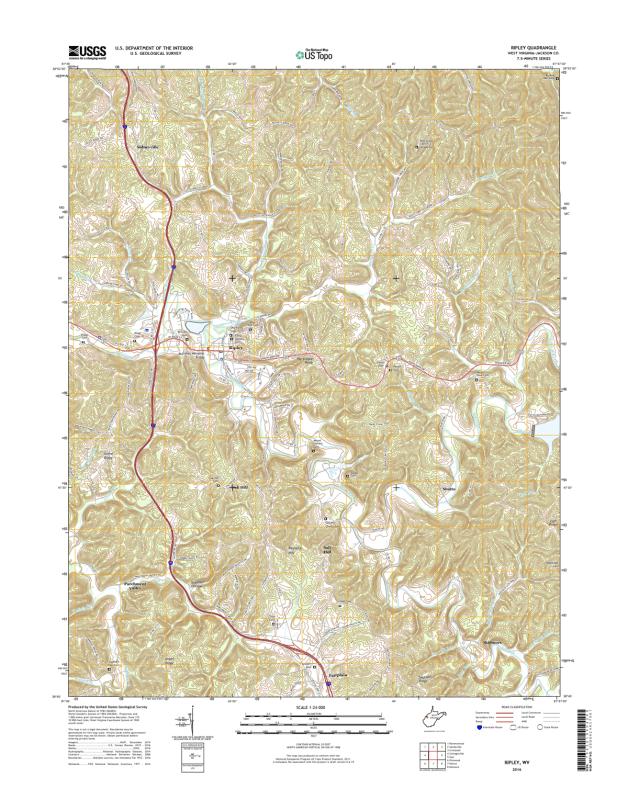 Ripley West Virginia - 24k Topo Map