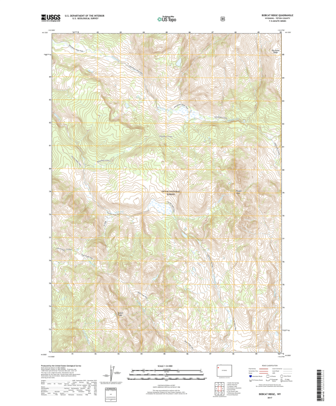 Bobcat Ridge Wyoming - 24k Topo Map