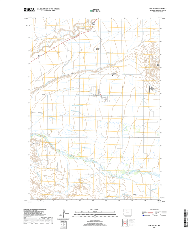 Burlington Wyoming - 24k Topo Map