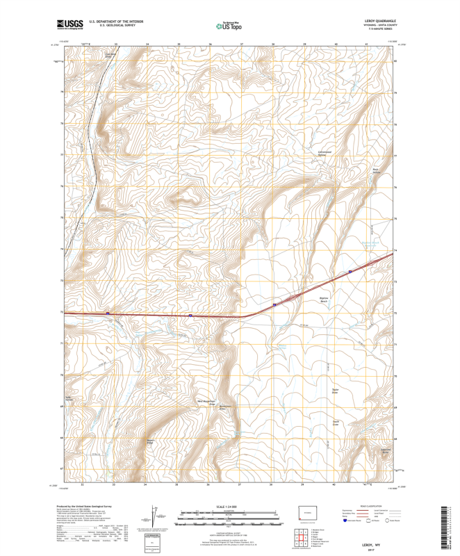 Leroy Wyoming - 24k Topo Map