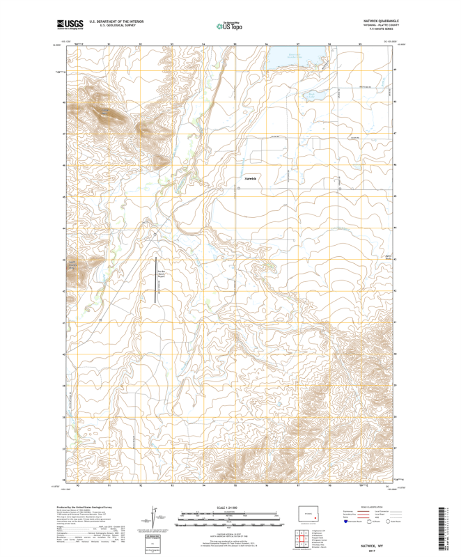 Natwick Wyoming - 24k Topo Map