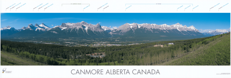 Identify the iconic peaks of the Bow Valley with the Canmore Panorama ...