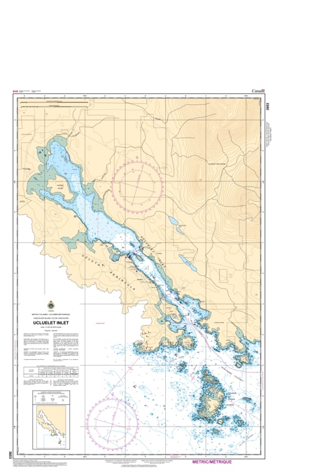 Navigate Ucluelet Inlet safely with CHS Chart 3653. Official high ...