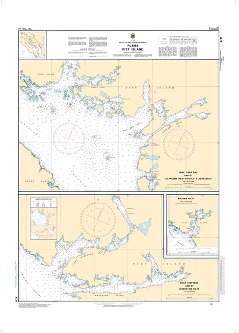 Navigate the harbors of Pitt Island safely with CHS Chart 3721 ...