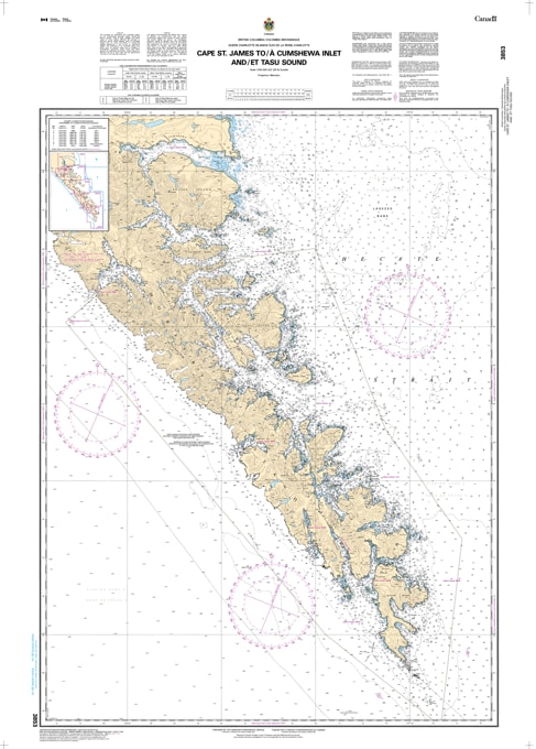 Navigate Haida Gwaii safely with CHS Chart 3853. Official 1:150,000 ...