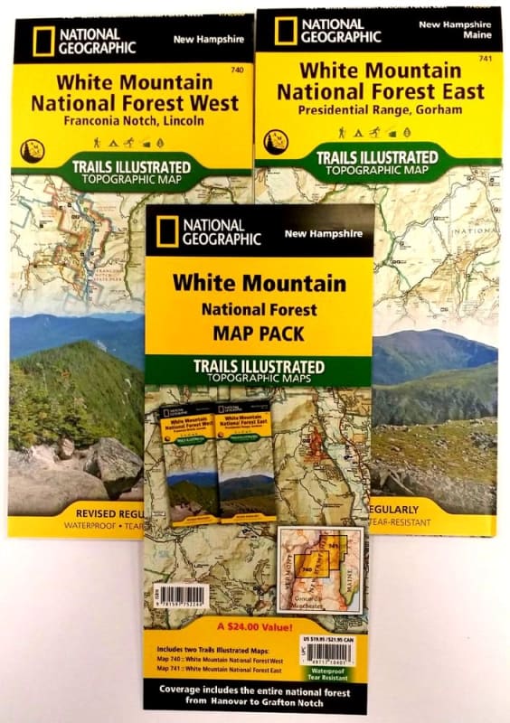 White Mountain National Forest Trail Illustrated map pack by National ...