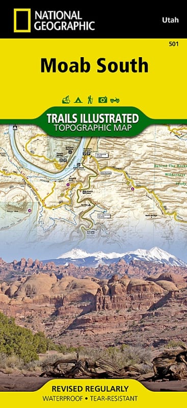 Moab South Utah Trail Map National Geographic. This map includes ...