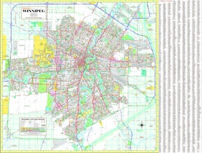 Winnipeg Detailed City wall map. This detailed wall map of Winnipeg ...