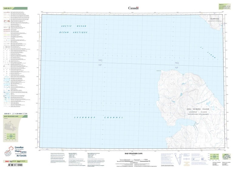 560B01 - BAD WEATHER CAPE - Topographic Map
