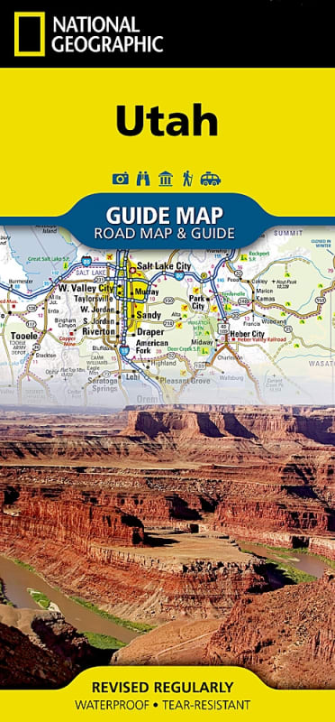 Utah National Geographic State Guide Map. National Geographic Guide ...