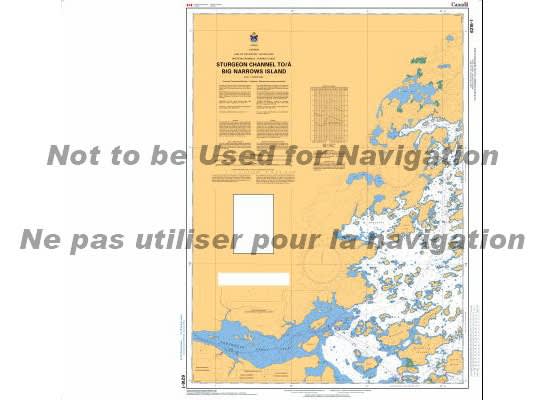 6216 - Sturgeon Channel to Big Narrows Island Nautical Chart. Canadian ...