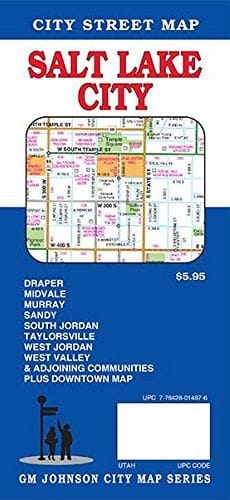 Salt Lake City Utah Street Map. This handy road map includes the ...