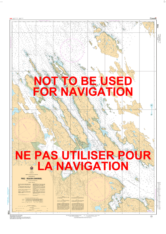 7125 - Pike-Resor Channel Nautical Chart. Canadian Hydrographic Service ...