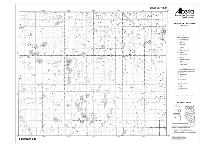 73E01R Alberta Resource Access Map