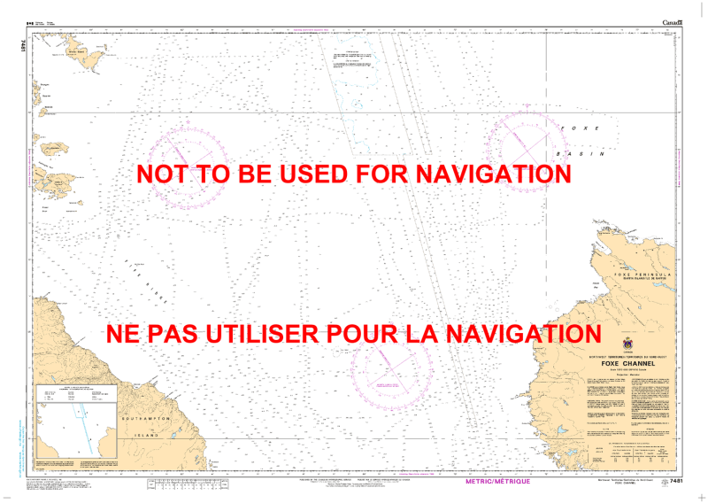 7481 - Foxe Channel Nautical Chart. Canadian Hydrographic Service (CHS ...