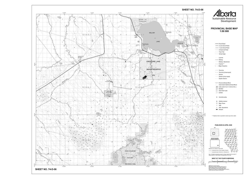 74D06R Alberta Resource Access Map