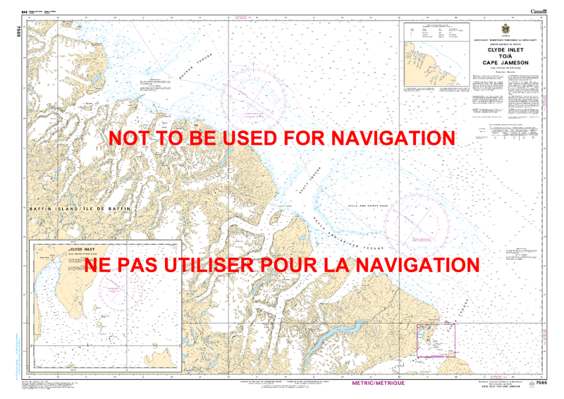 7565 - Clyde Inlet to Cape Jameson Nautical Chart. Canadian ...